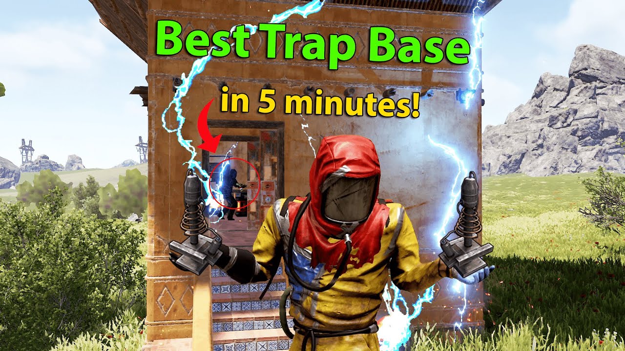 How To Build Best Rust Tesla Coil Trap Base In 5 Minutes! - YouTube