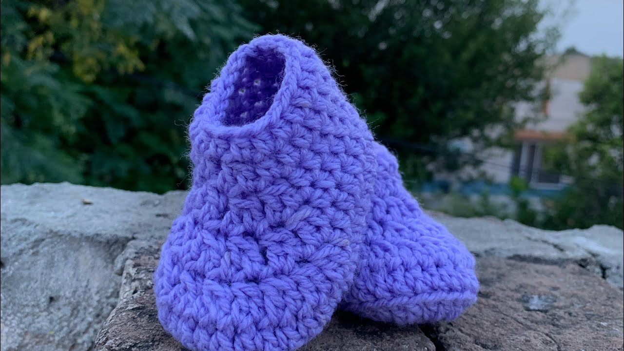 How to crochet newborn booties| how to crochet baby booties sole| easy ...
