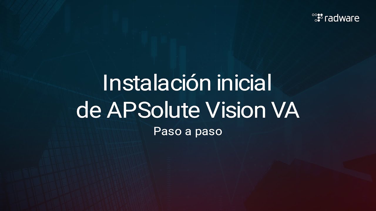 Instalación inicial de Alteon / How to - APSolute Vision - YouTube
