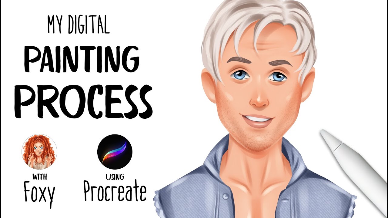 Ken drawing process in Procreate - YouTube