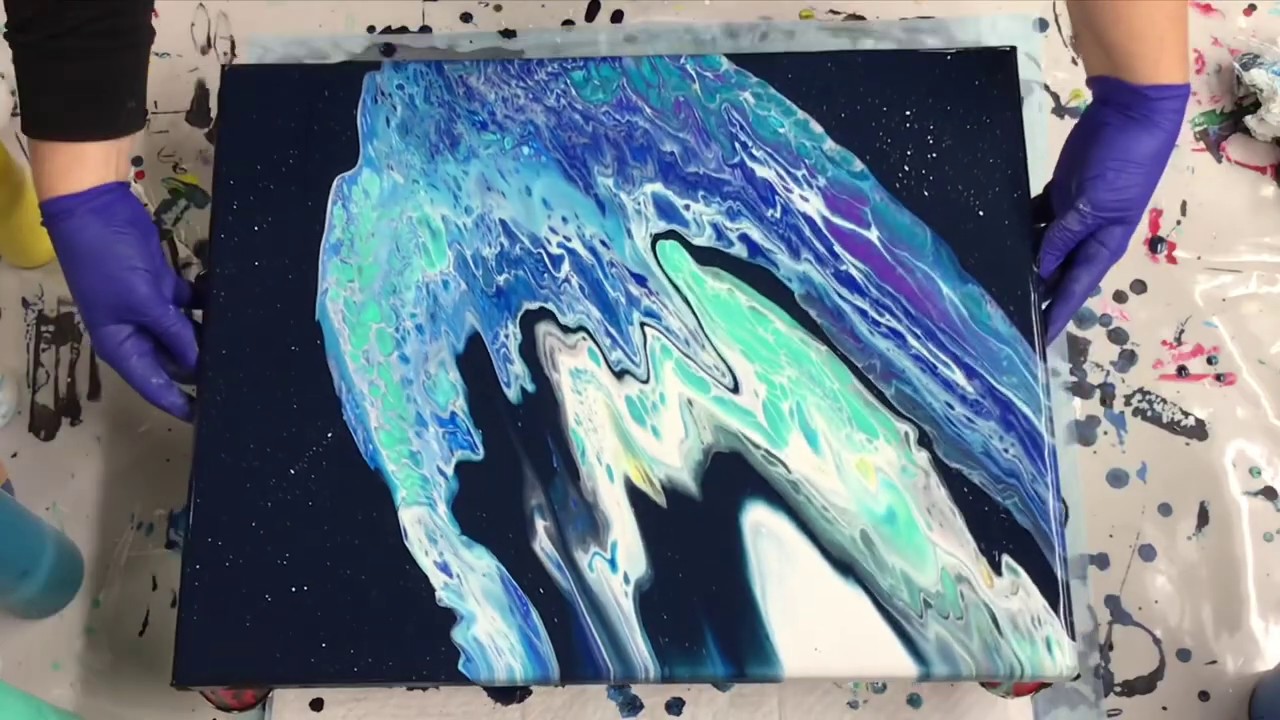 #26 GALAXY FUNNEL POUR - Beginners First Funnel Pour - Fluid Flow Art ...