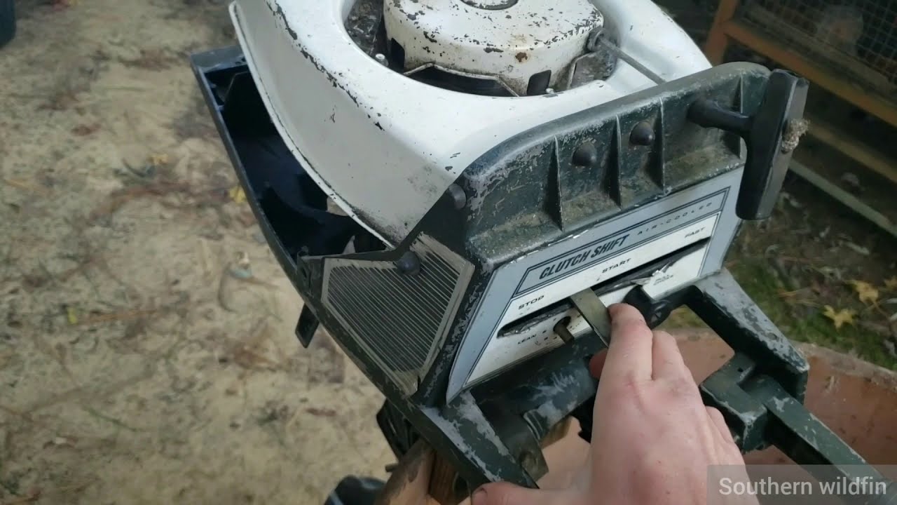 7.5hp Ted Willams air cooled outboard - YouTube