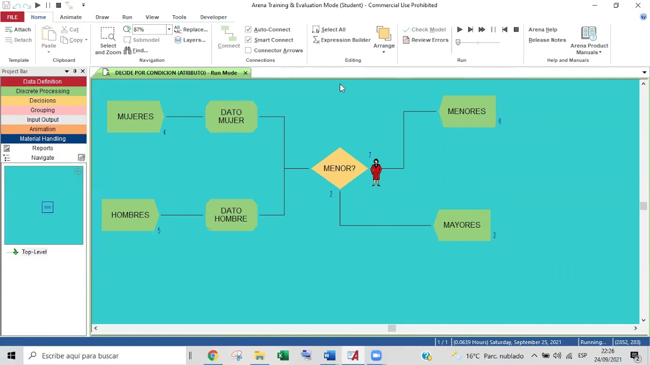 TUTORIAL SOFTWARE ARENA 16- DECIDE POR CONDICION ATRIBUTO - YouTube