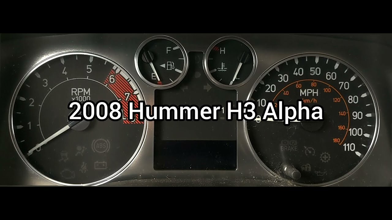 Hummer - H3 - 2008 - Alpha: Gauge Cluster Startup Sequence - YouTube