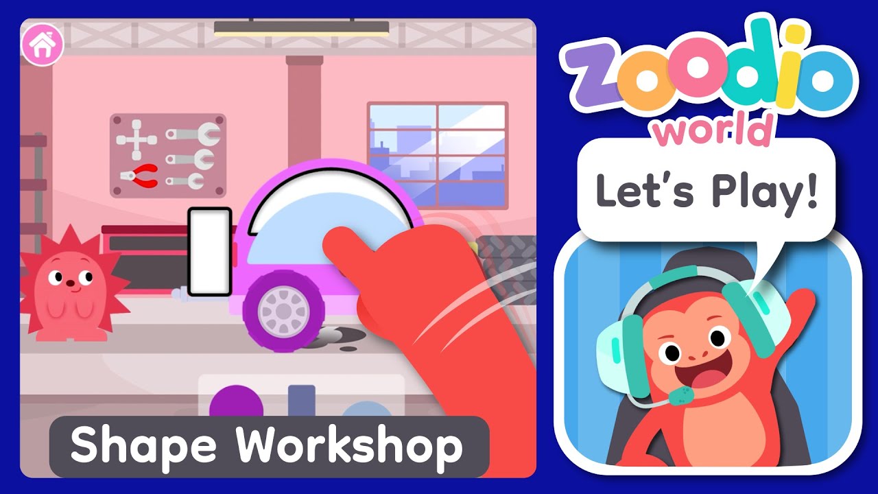 Let's Play Shape Workshop | Animal and Puzzle Activities for Kids - YouTube