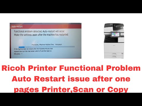 Ricoh printer functional problem detected, functional problem has occurred Ricoh, Lanier, Gestetner.