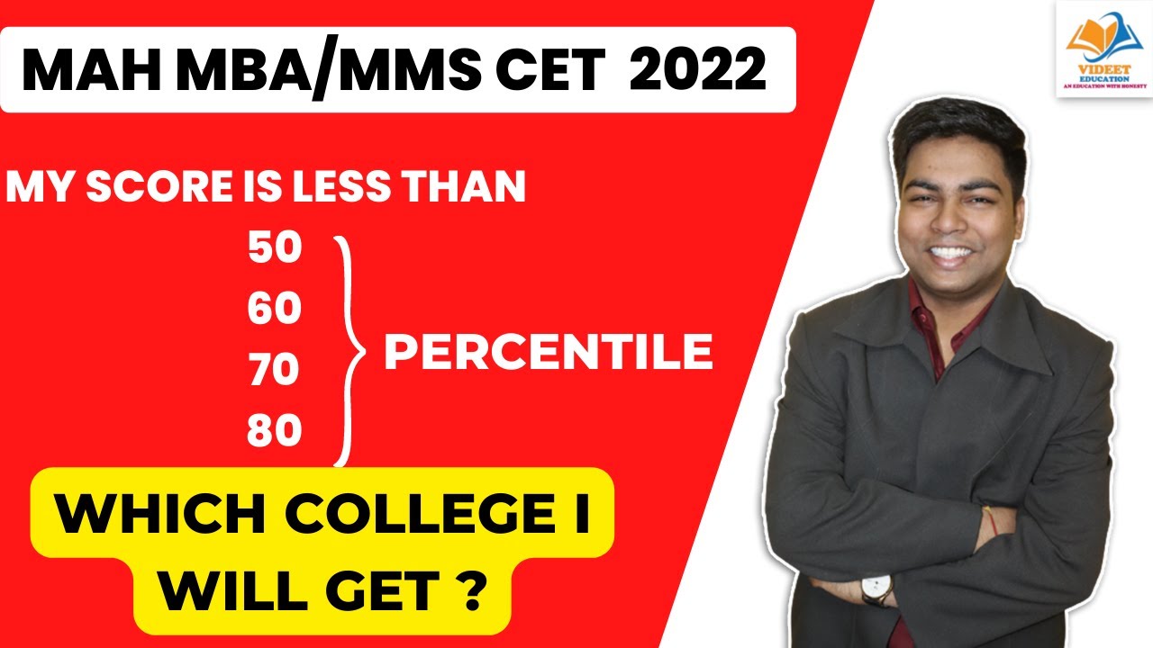 MAH MBA /MMS CET, My score is less than 50, 60, 70, & 80 percentile ...