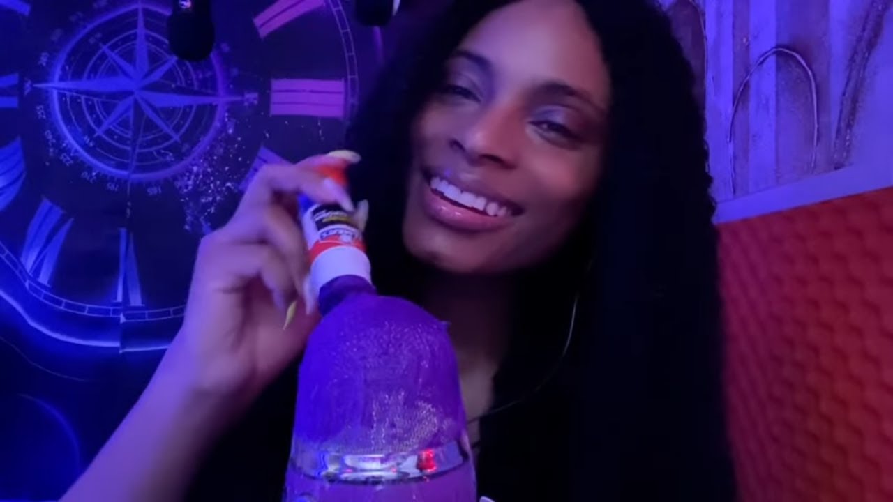 ASMR Glue Stick On Mic Super Satisfying - YouTube