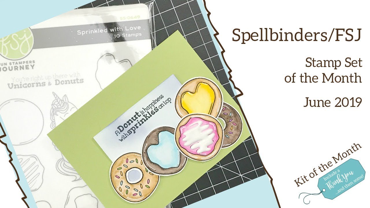 Spellbinders Stamp Set Kit of the Month June 2019 - YouTube