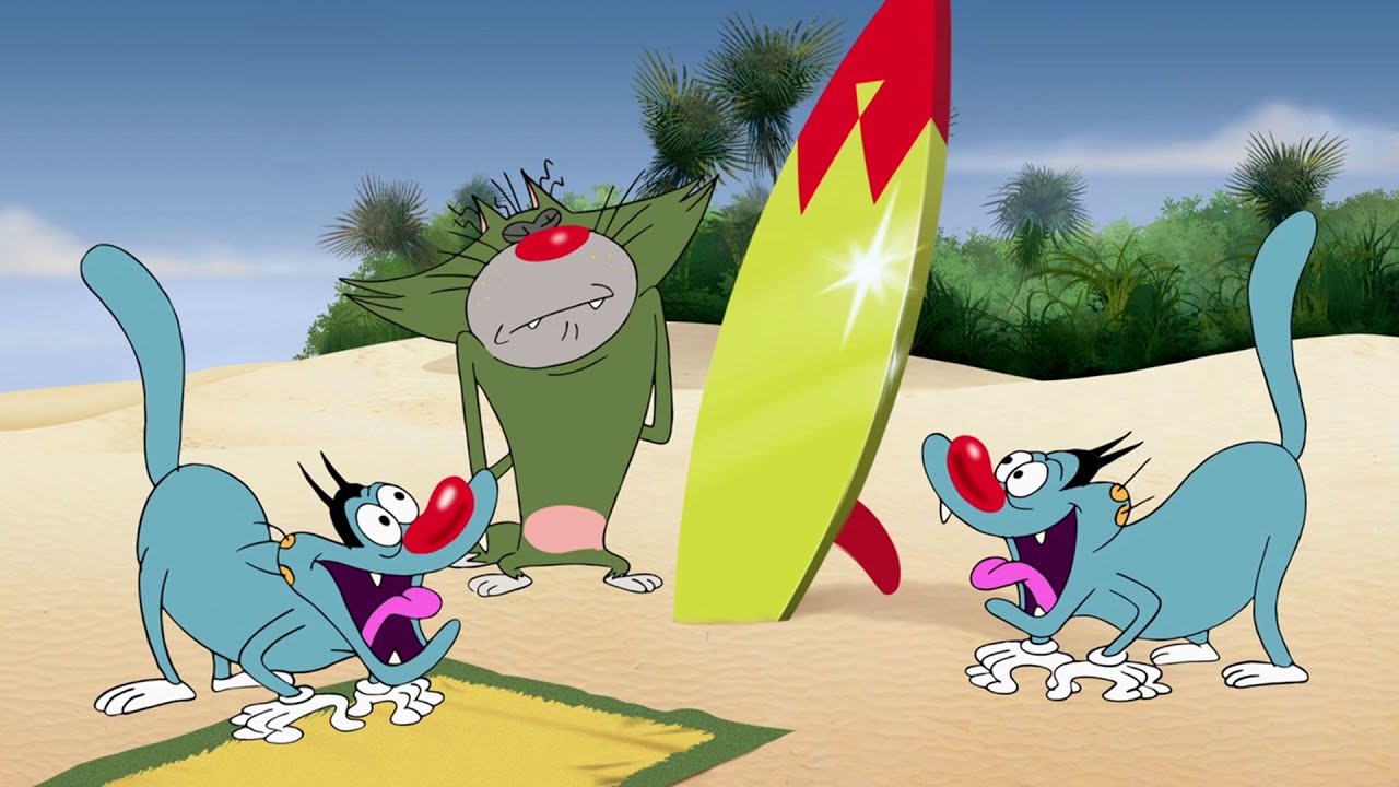 Oggy and the Cockroaches 🏄‍♂ SURF'S ON (S03E26) Full episode in HD ...