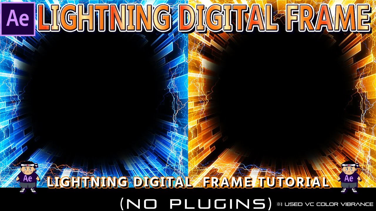 Lightning Digital Frame in After Effects【thunder】【Game Effect】【雷】【稲妻】【枠 ...