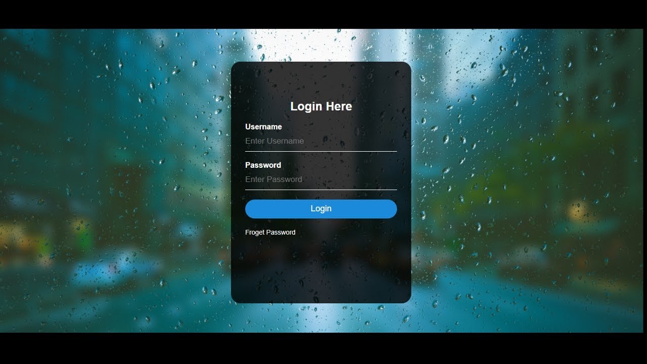 How to create beautiful login page html sinhala lesson - YouTube