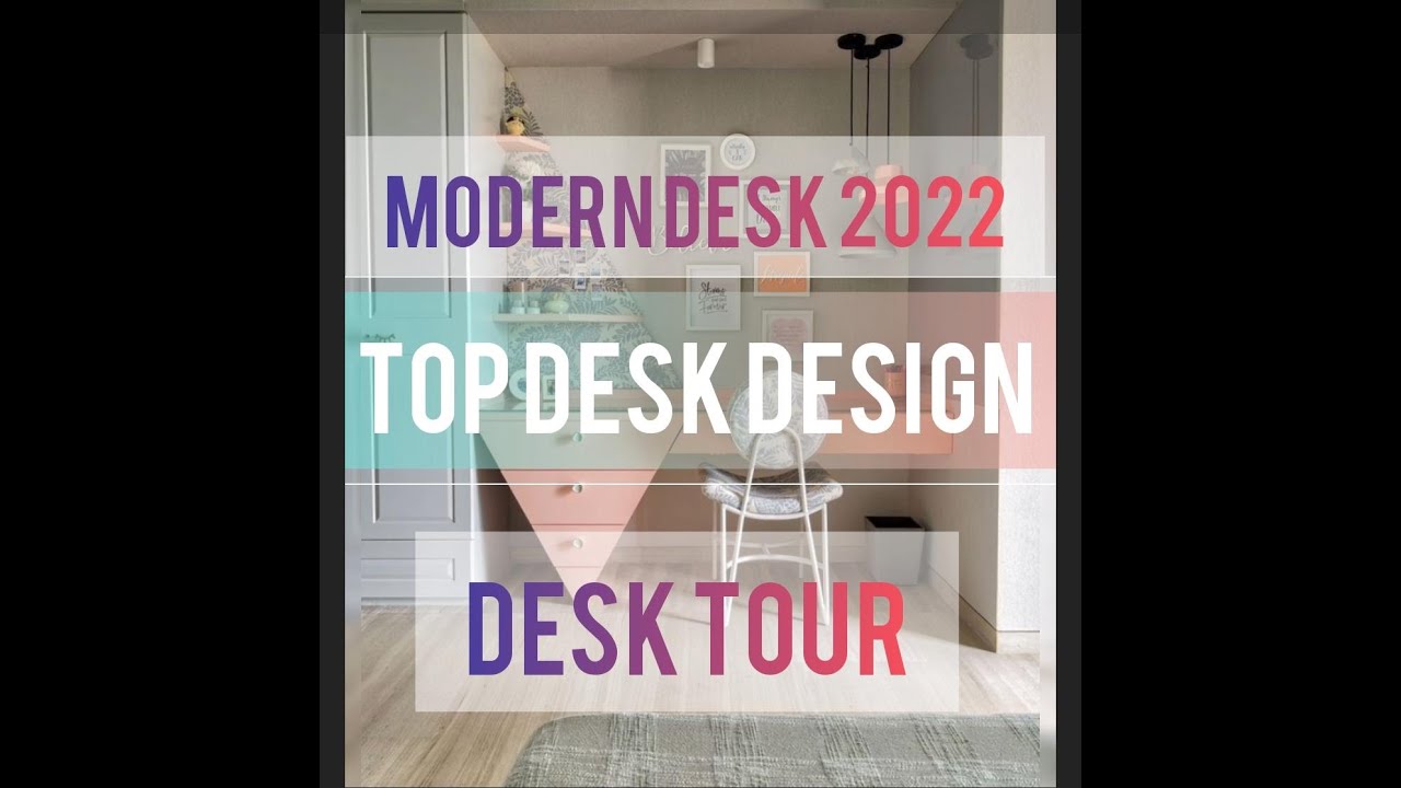 moderne office desk tour DIY home office work space design room desk ...