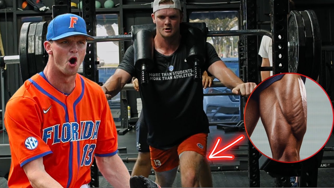Explosive leg Day Training with Top Ranked D1 Ballplayers - YouTube
