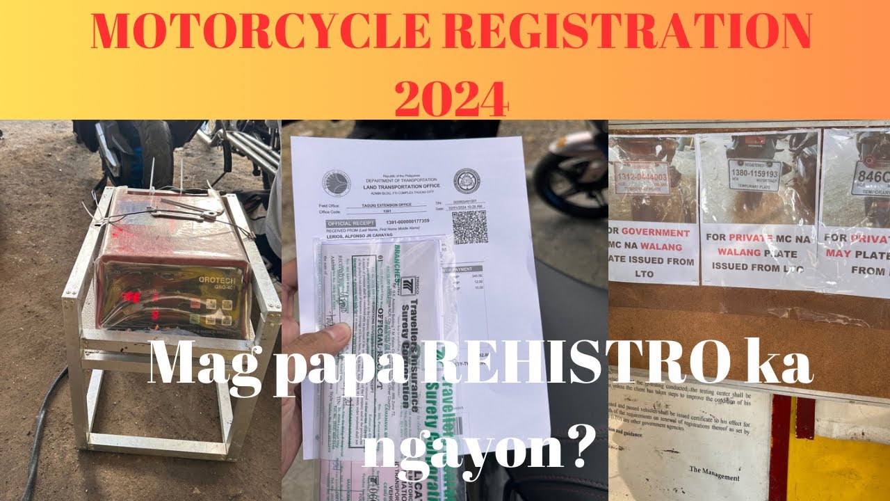 MOTORCYCLE REGISTRATION || PAANO MAG PA REHISTRO NG MOTOR 2024 - YouTube