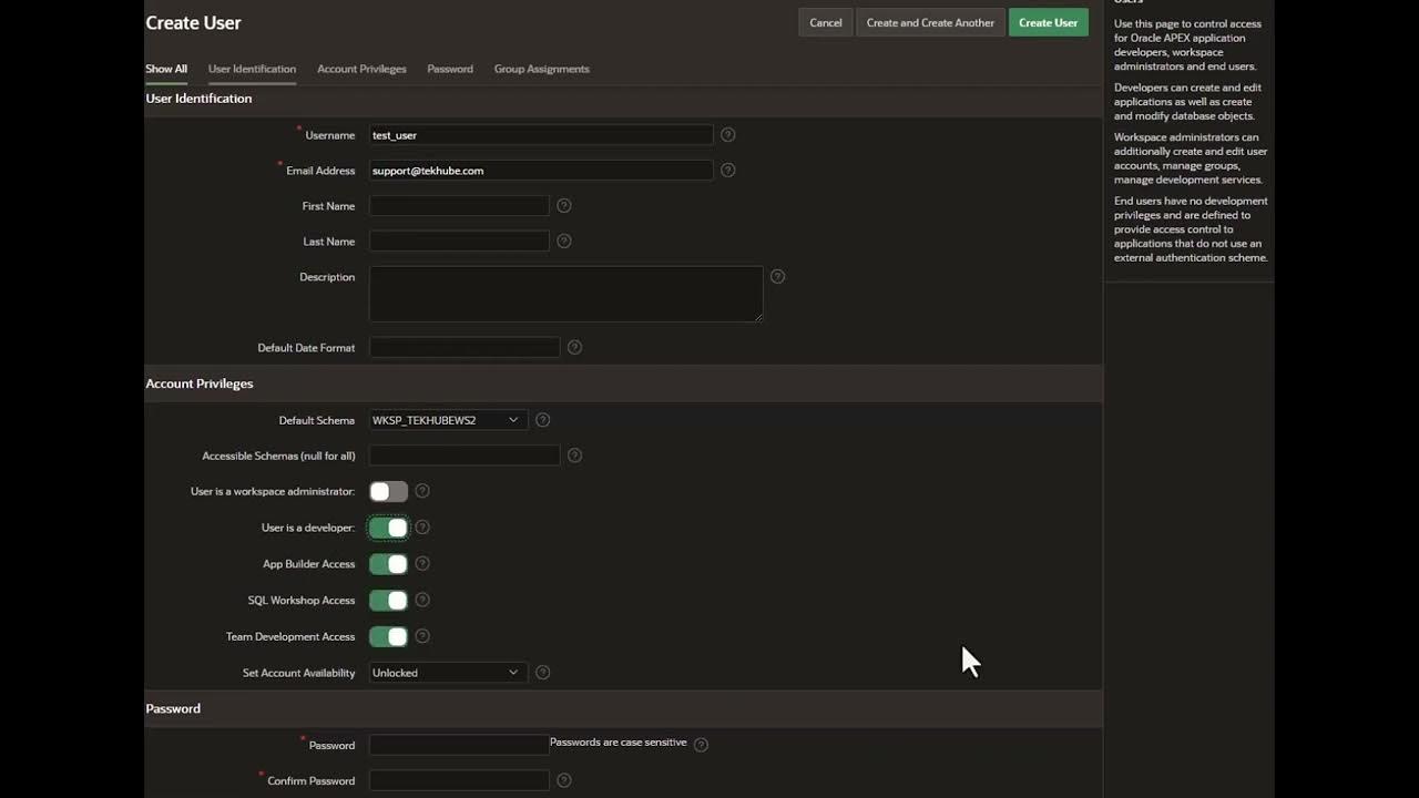 Create Oracle APEX Workspace Users - #urdu #hindi #oracleapex #apex #webapp #explained #oracle ...