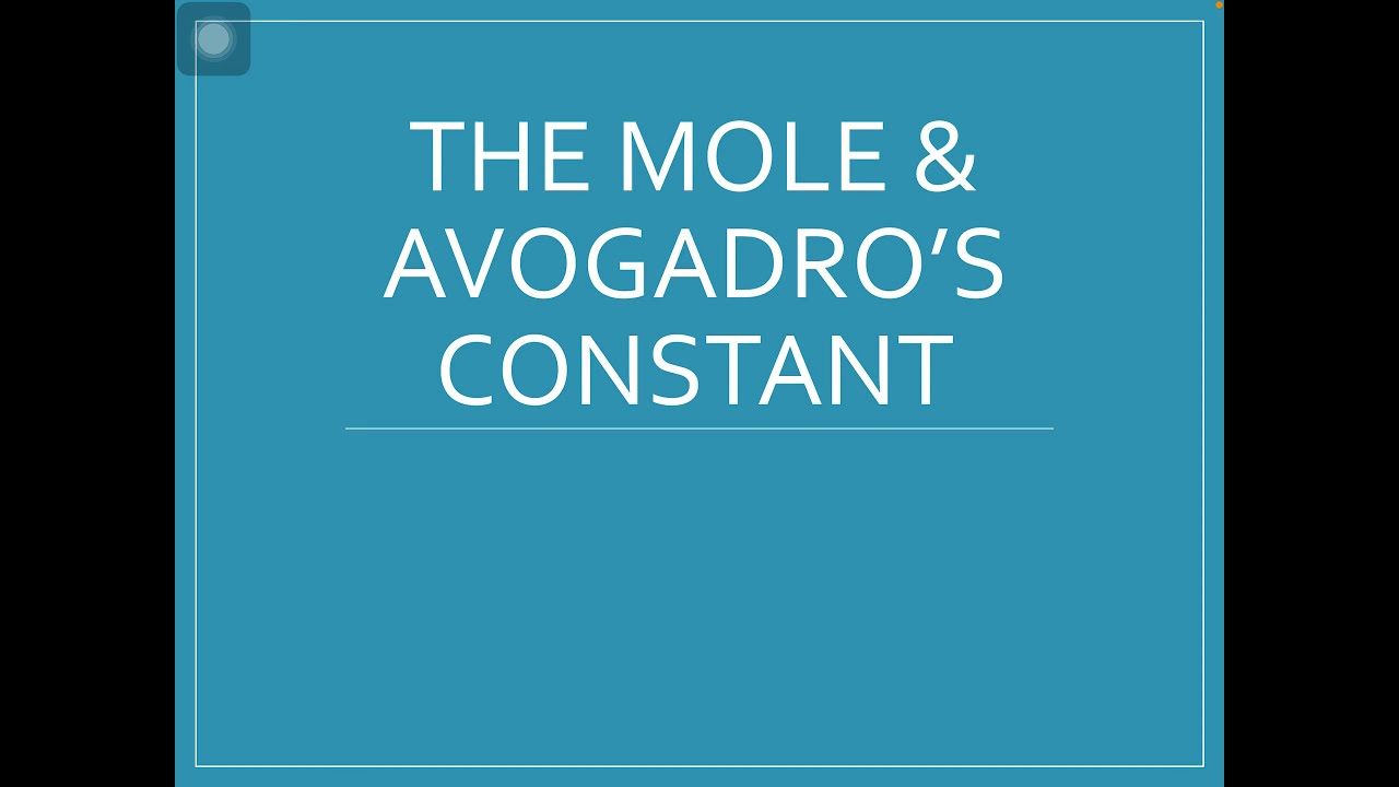The Mole and Avogadro’s Constant - YouTube
