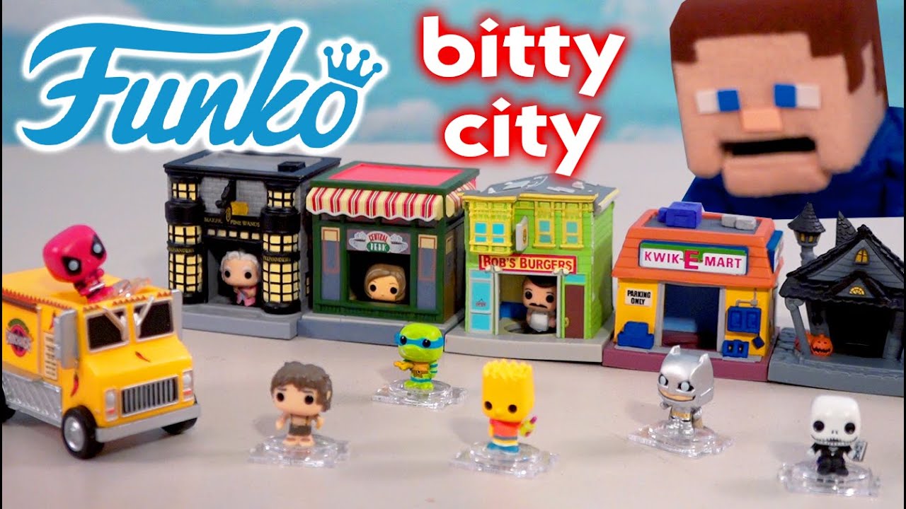 Funko Bitty Pop Town & Rides Full Set! Series 1 (BATMAN vs DEADPOOL ...