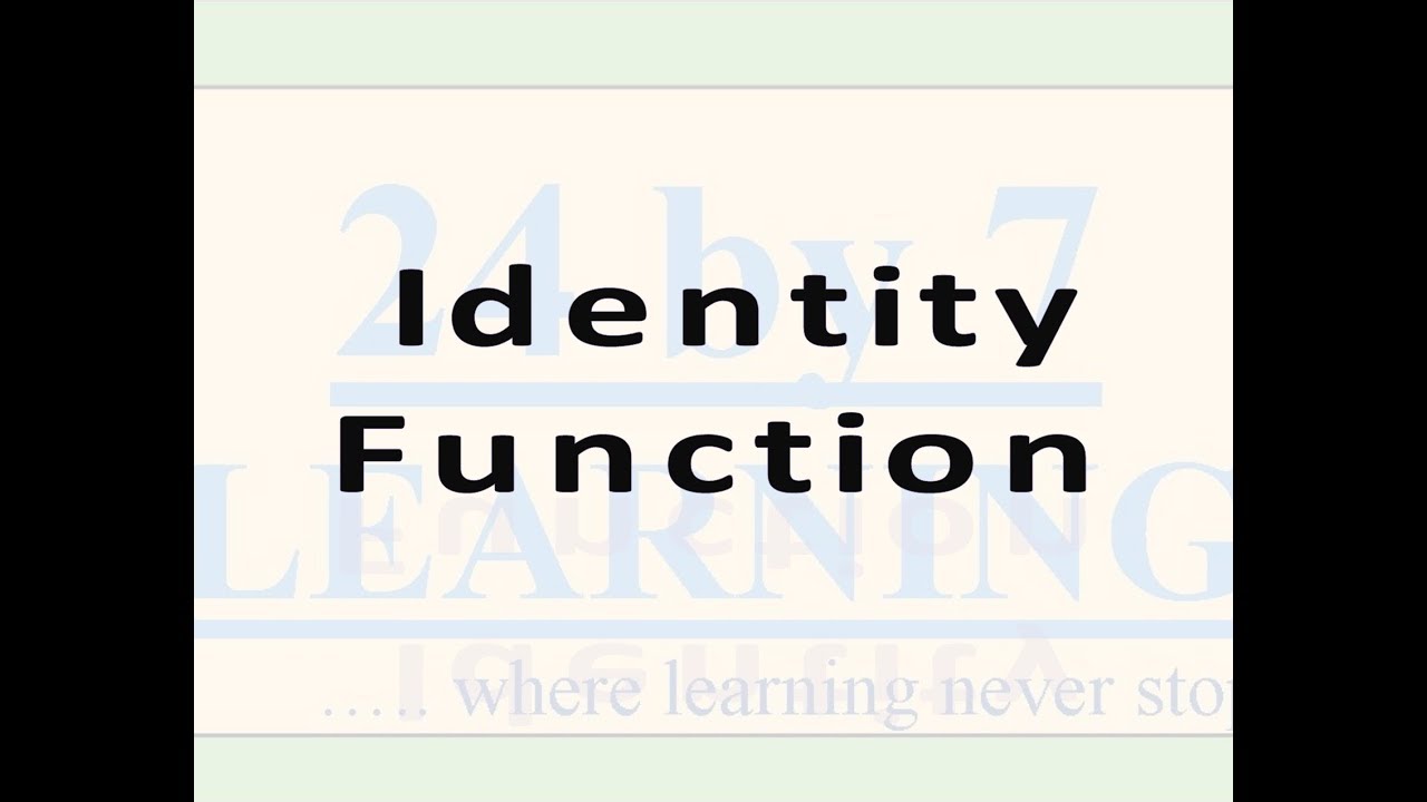 Identity Function I Relations and Functions I Grade 11 I Math I ...
