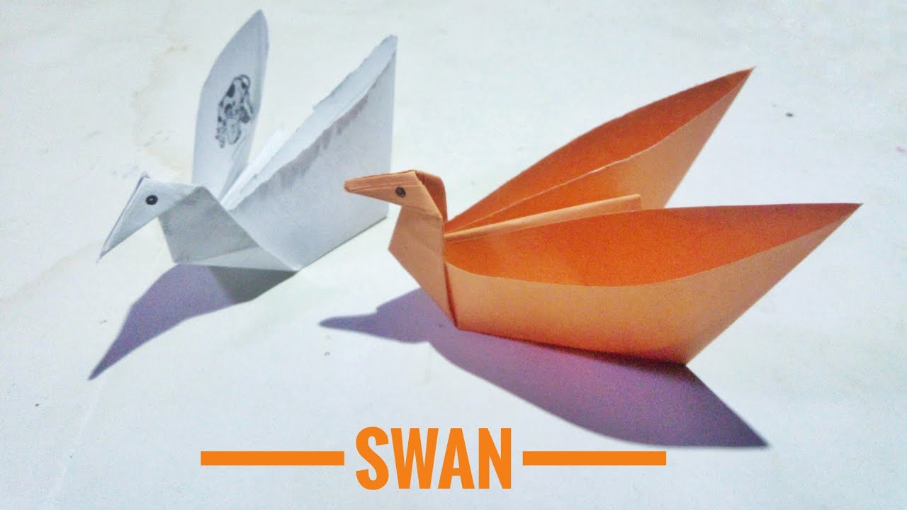 How to make Swan with paper | DIY Origami Swan | origami paper carft ...