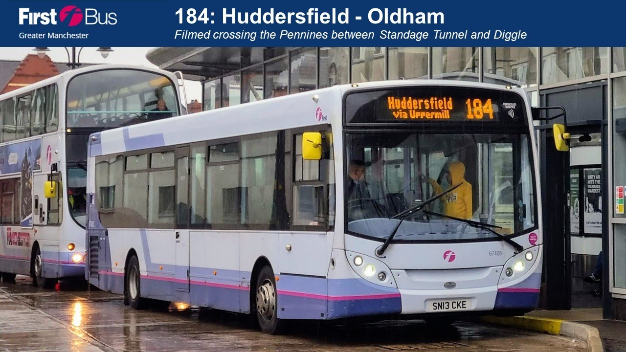 Cross Pennine climb: First Manchester 184 service between Standage ...