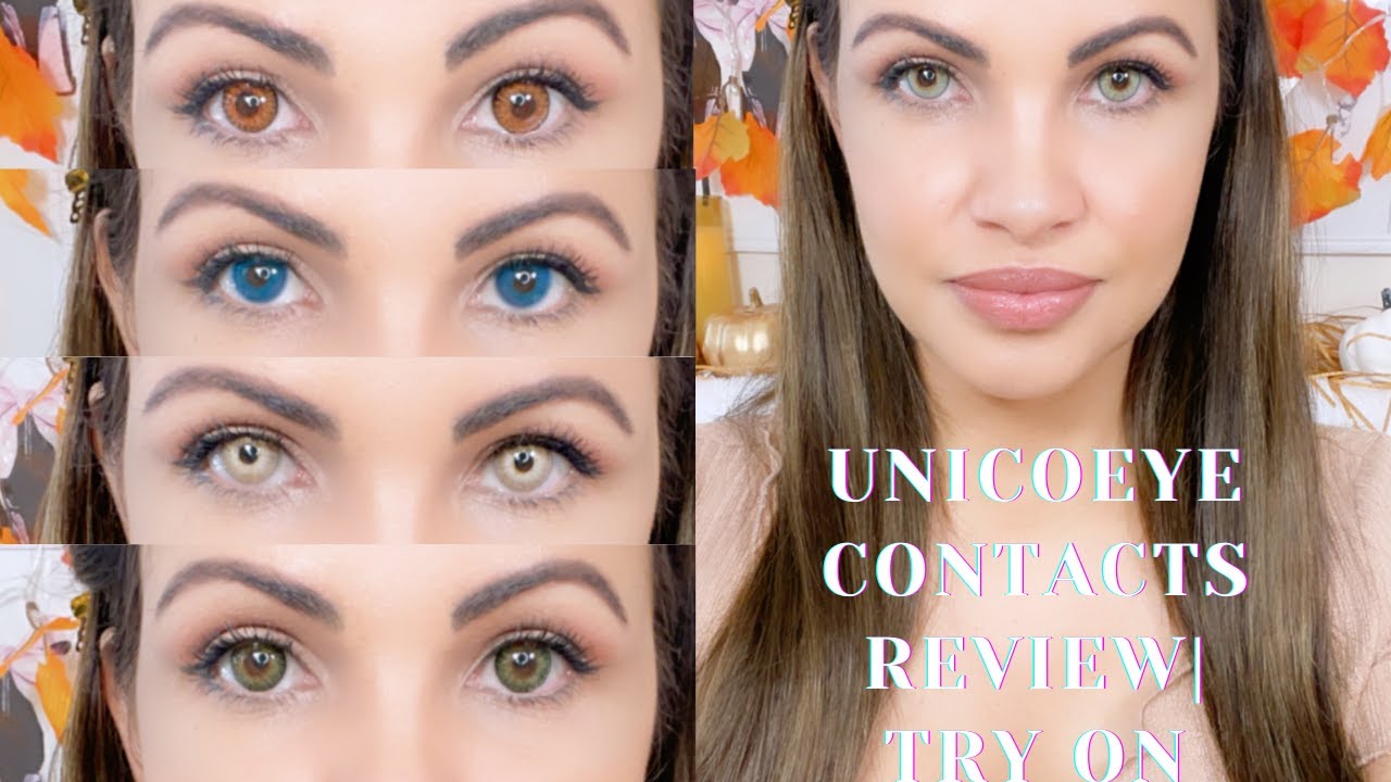 UNICOEYE CONTACTS REVIEW|TRY ON - YouTube