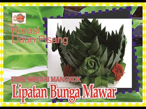 CARA MEMBUAT KREASI MANGKOK dengan lipatan bunga mawar - YouTube