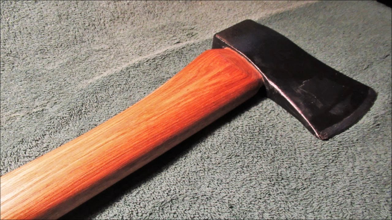 Scrape & Sand Varnish off Axe Handle ...Part 2 (Done) - YouTube