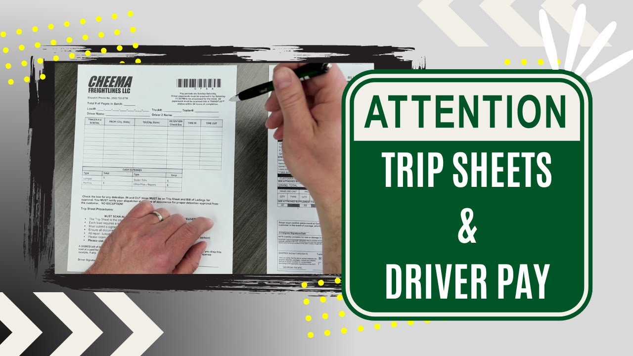 Payroll - Trip Sheets & Driver Pay - YouTube