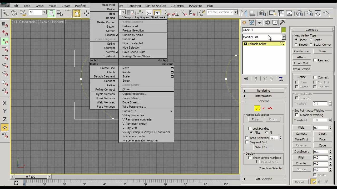 Скрипт. Сплайны. Слияние вершин. Script. Splines. Weld vertices. - YouTube