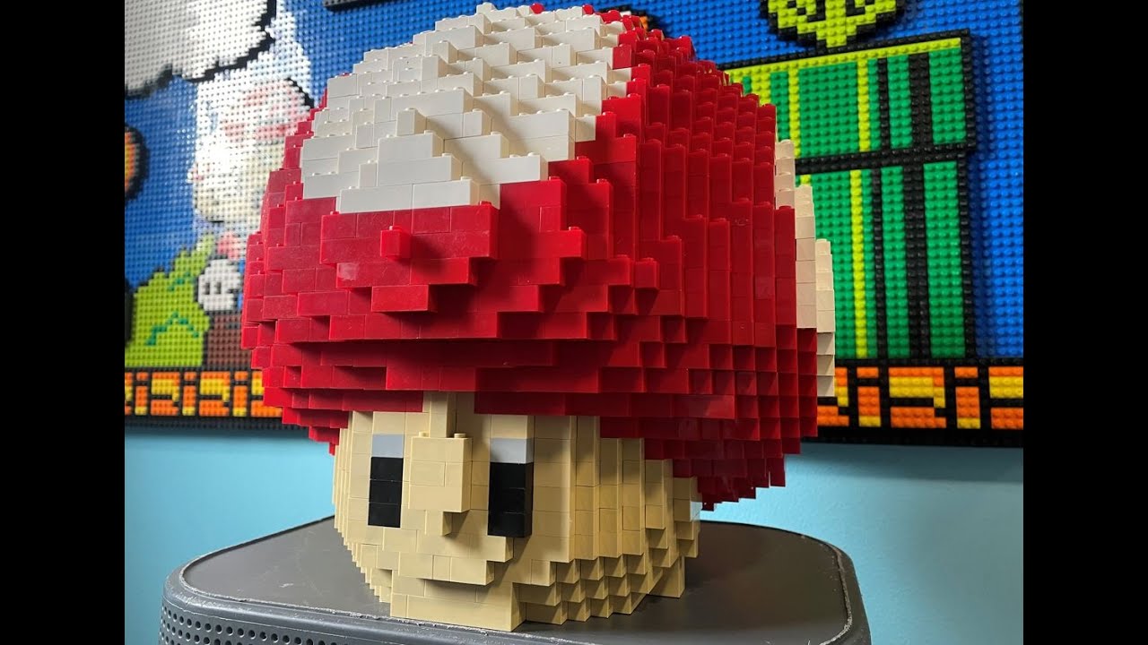 Super Mario Powerup - Mushroom Statue - XXL Sculpture - built in Lego ...