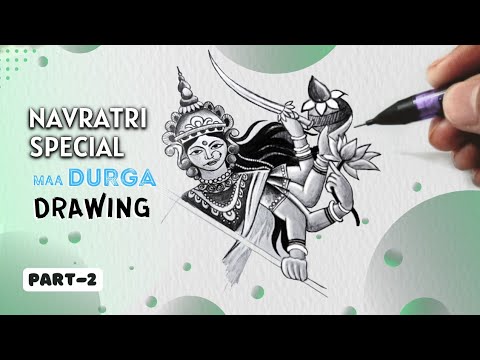 Navratri Special Drawing 😍| Very Easy Outline Drawing Tutorial | Maa ...
