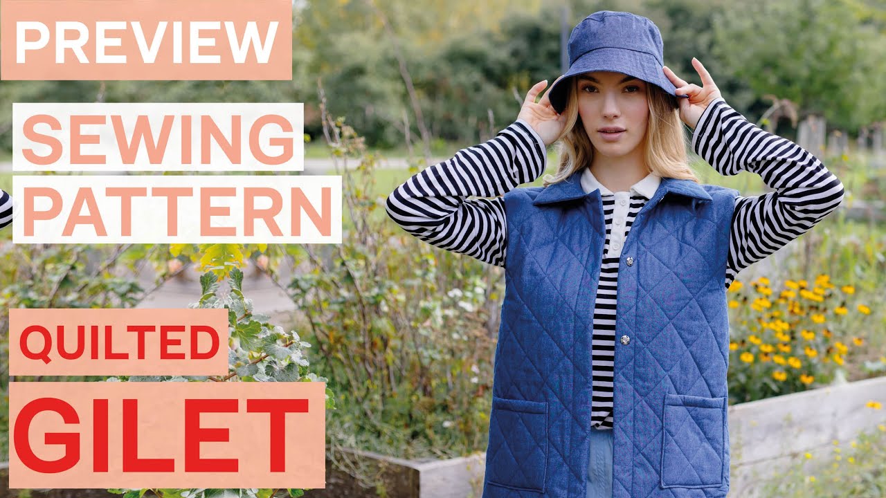 Preview: Sewing pattern for quilted gilet "Keira" | Waistcoat for ...