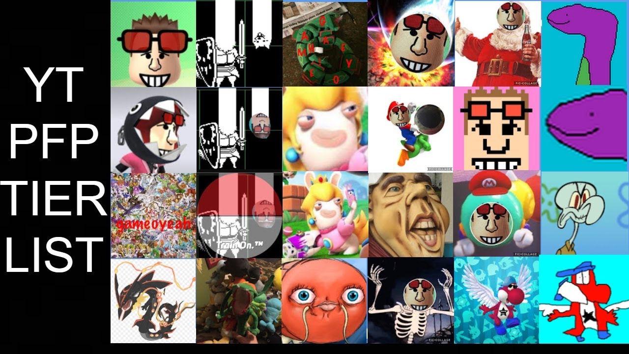 yt pfp tier list - YouTube