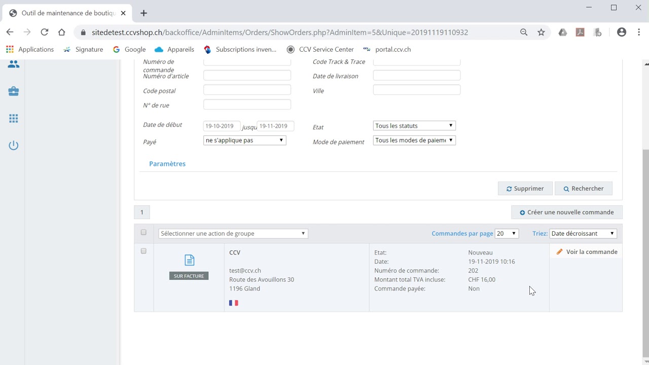 Gestion des commandes client - YouTube