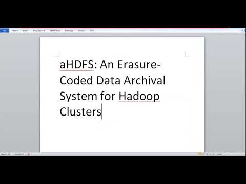 Erasure Coded Data Archival System for Hadoop Cluster Projects - YouTube
