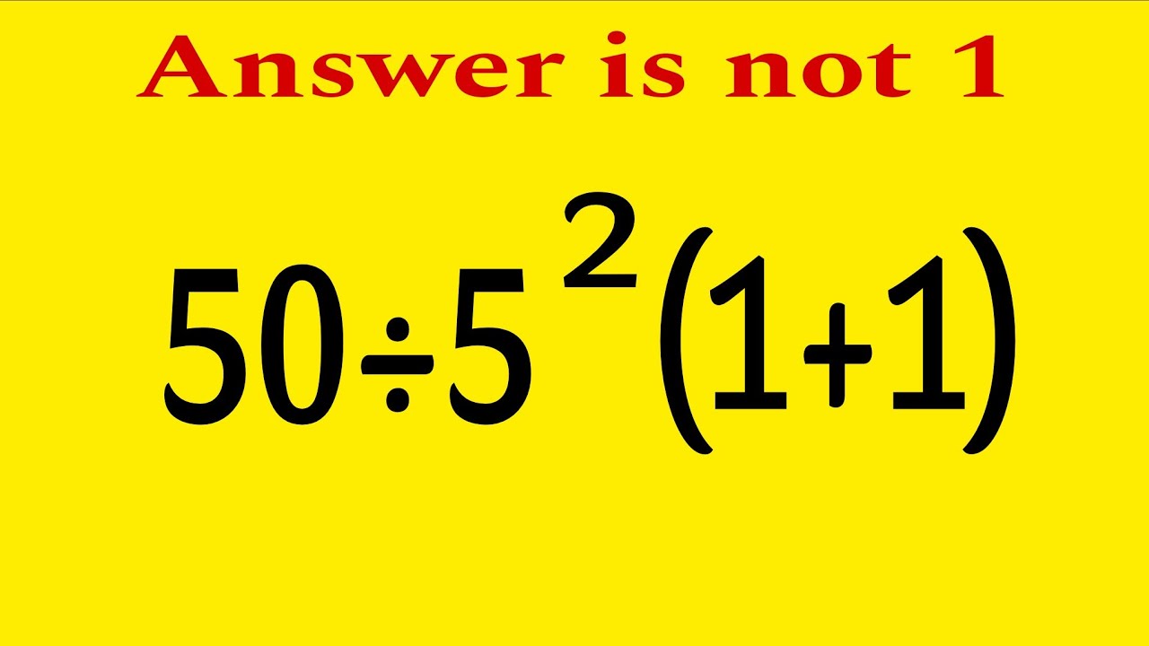 Most People Get This Simple Math Problem Wrong! - YouTube