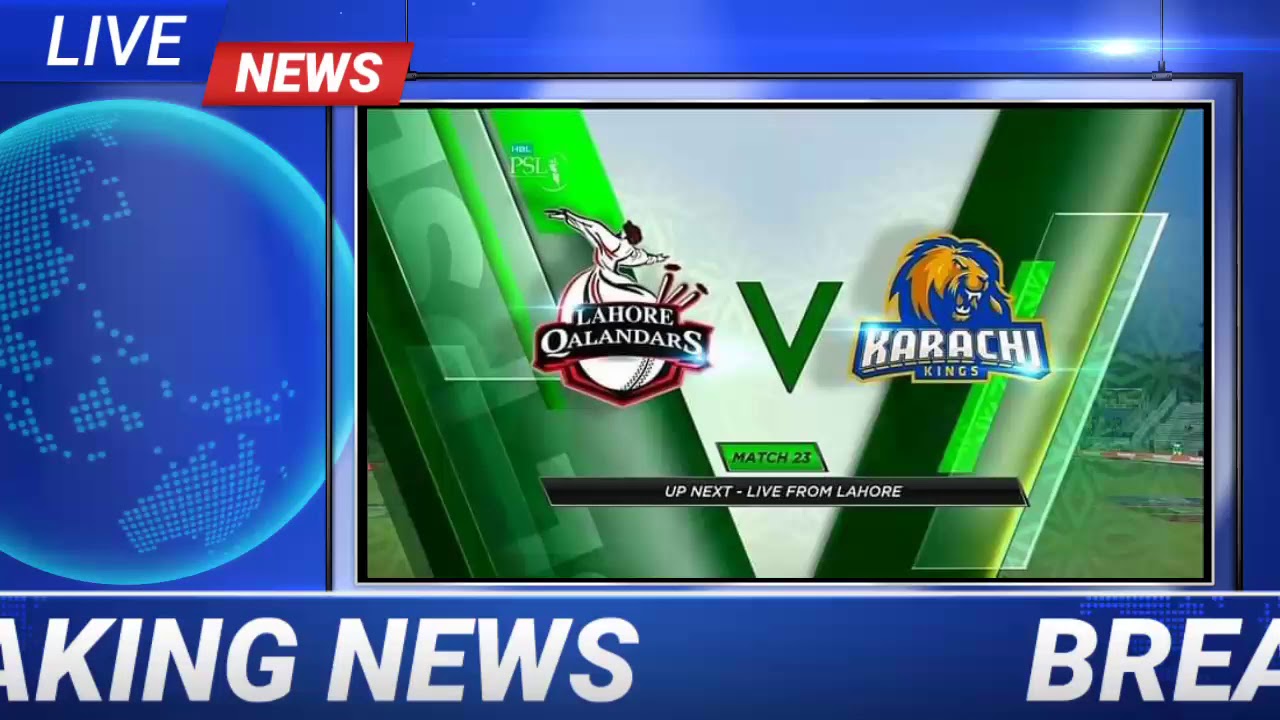 HBL PSL 5: Live Karachi Kings Vs Lahore Qalandars. - YouTube