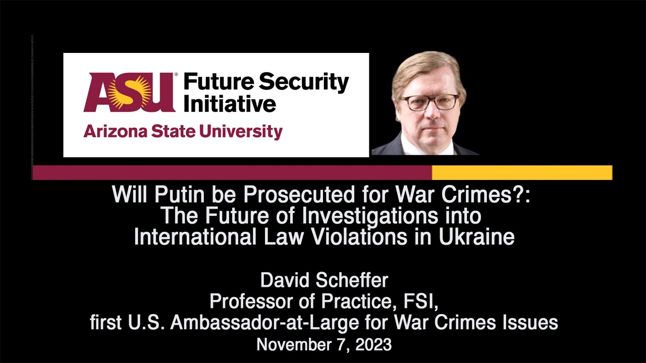 FSI Fall Speaker Series 2023 - David Scheffer - YouTube