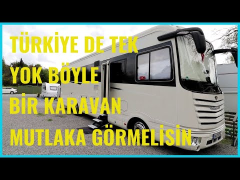 TÜRKİYE 'DE TEK İÇİNDEN ARABA ÇIKAN EN LÜKS 18 MİLYON TL DEĞERİNDE OTOBÜS KARAVAN YÜRÜYEN EV KARAVAN