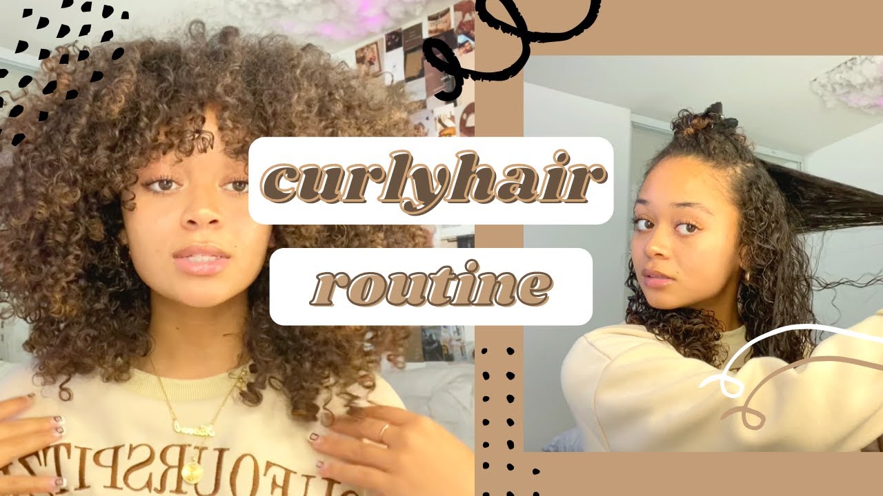 updated BANGS CURLY HAIR ROUTINE .......... *for volume and definition ...