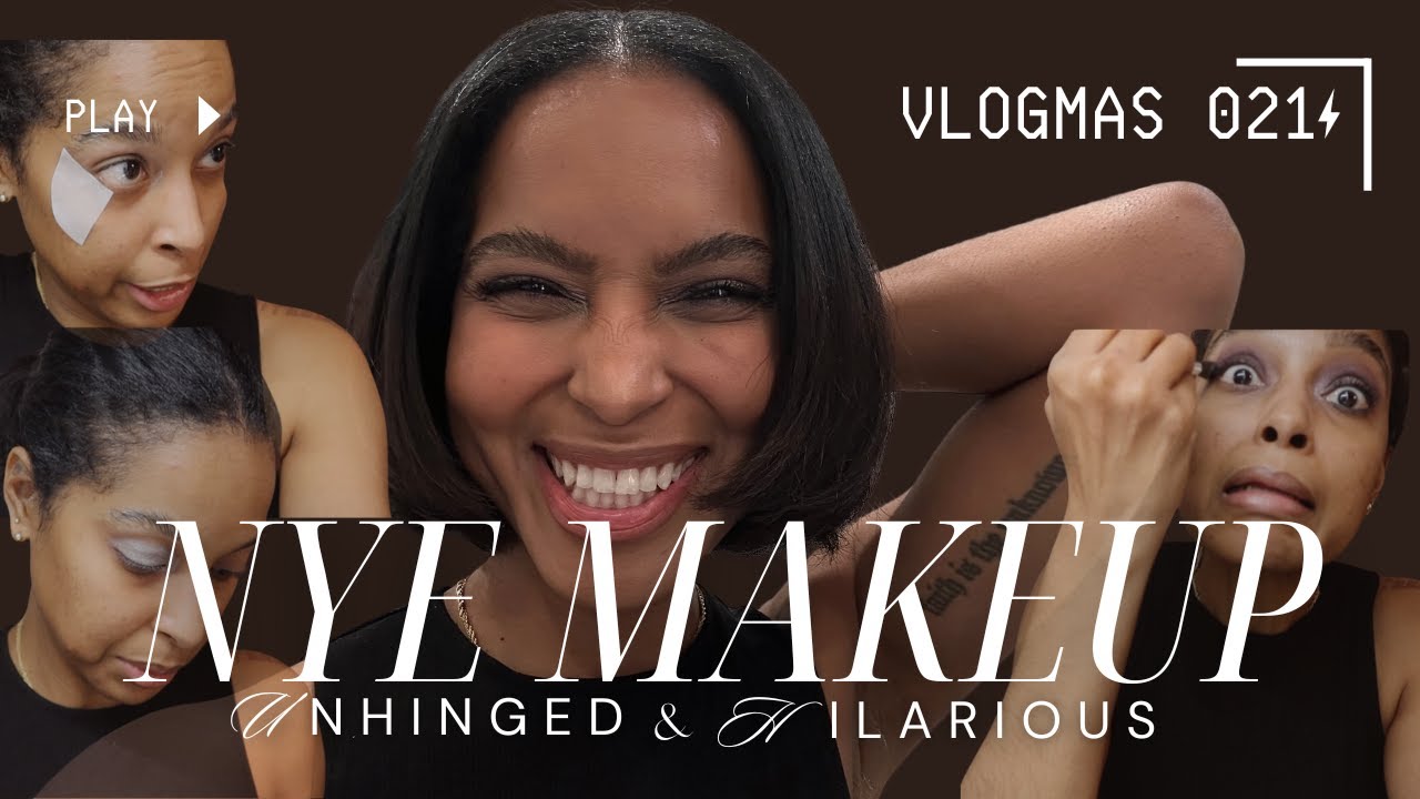HILARIOUS UNHINGED MAKEUP APPLICATION | NYE MAKEUP | VLOGMAS 021 - YouTube