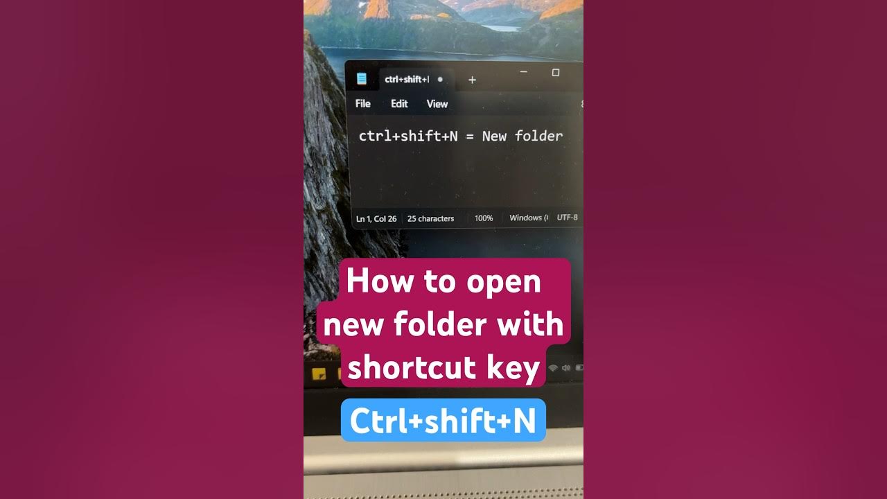 How to open new folders with shortcut key #newfolder #folder #shortcut #laptop - YouTube