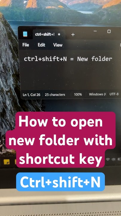 How to open new folders with shortcut key #newfolder #folder #shortcut #laptop - YouTube