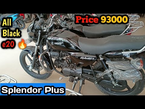 Hero splendor plus bS7 2023 All black edition 🔥 Full Details review ...