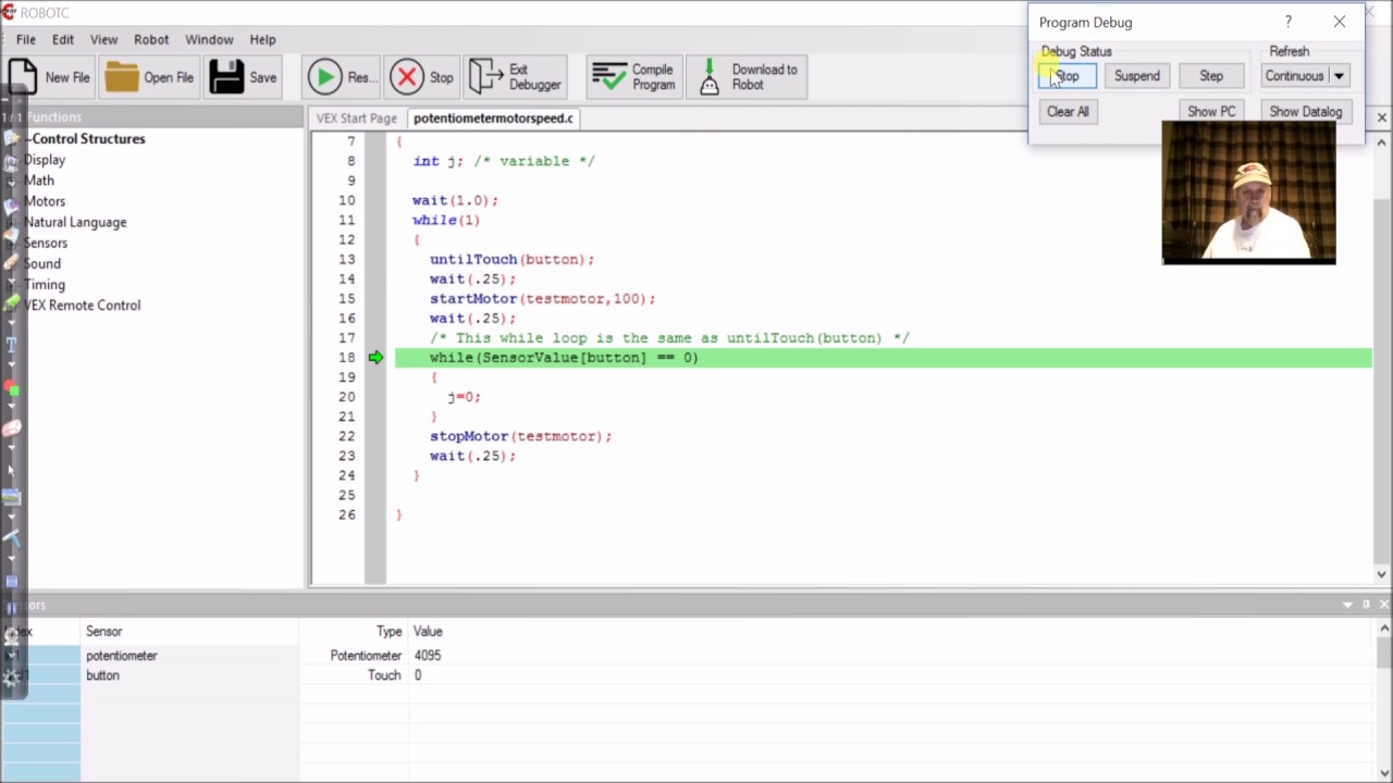 Using the Potentiometer to Control the Motor Speed - YouTube
