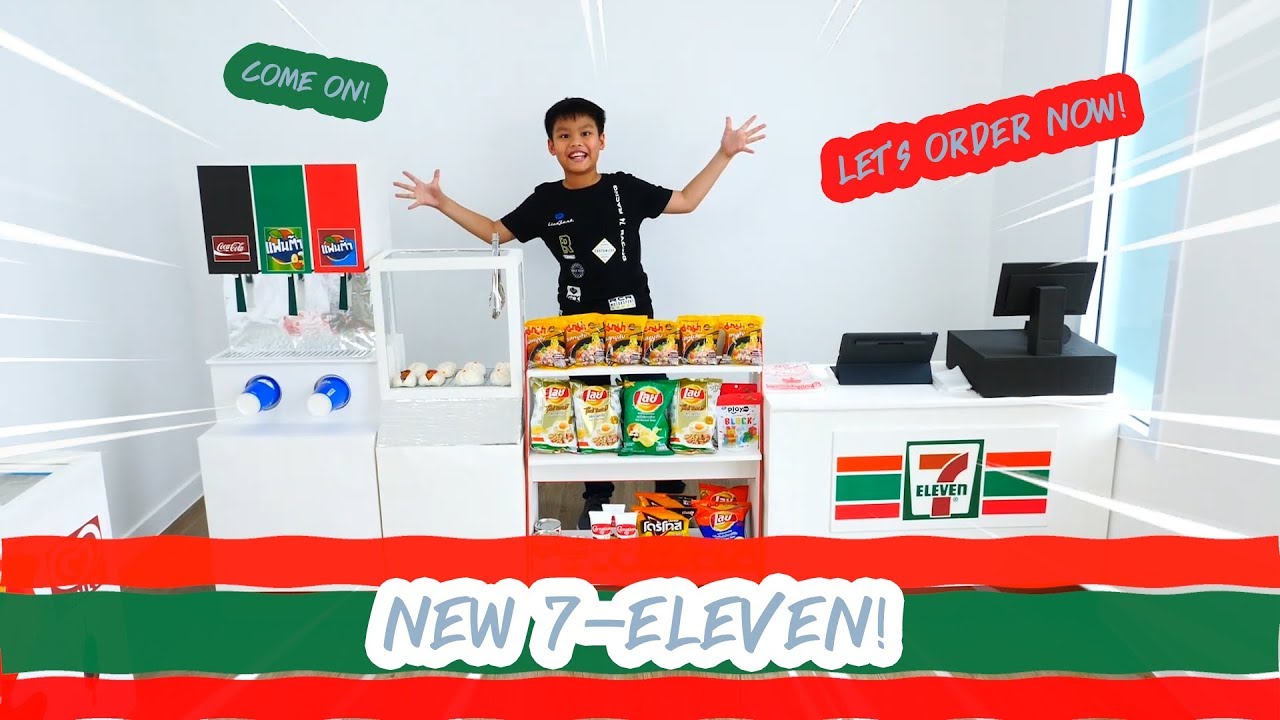 New 7 eleven shop paper for kid - YouTube