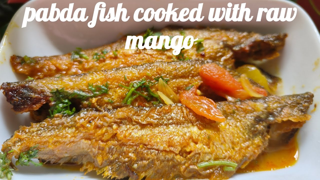 কাচা আম দিয়ে রান্না করা পাবদা মাছ।pabda fish cooked with raw mango ...