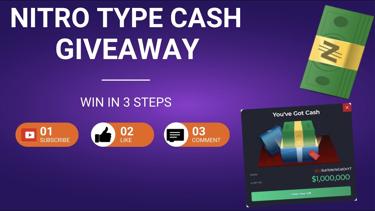 Nitro Type Cash Giveaway! - YouTube