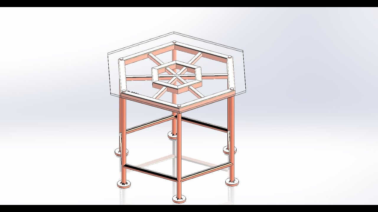 SOLIDWORKS 2020 WELDMENT ( GARDEN TABLE) - YouTube